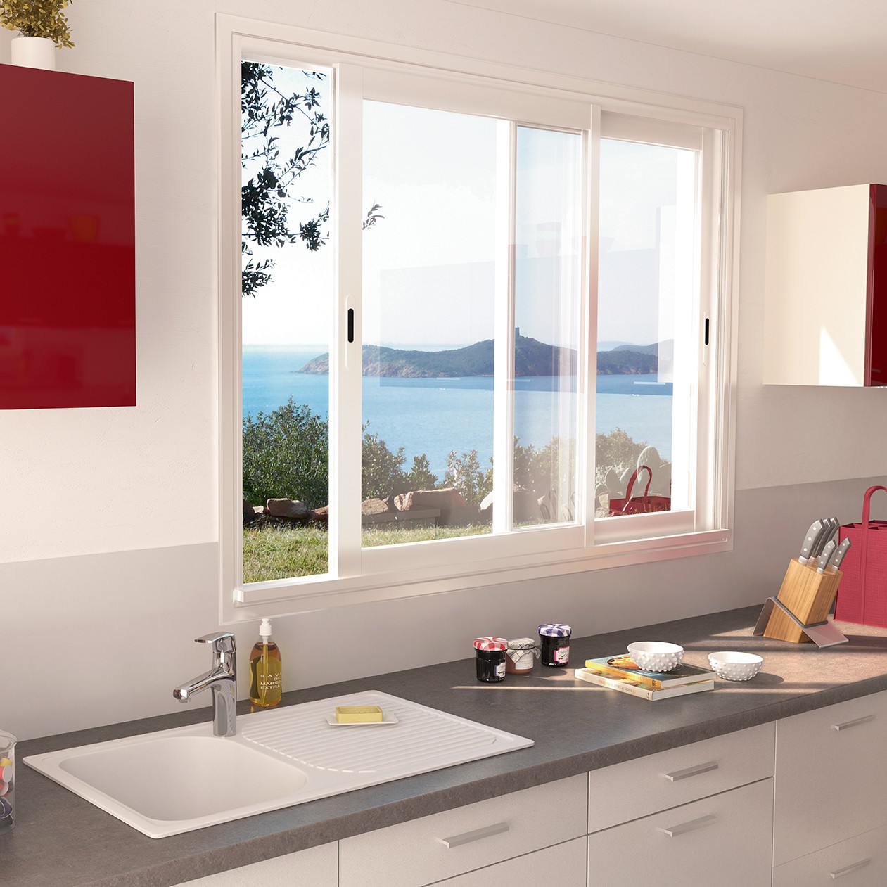 Fenêtre et baie vitrée aluminium Aluside Franciaflex